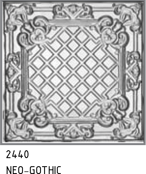 Embossed Metal Tiles and Cornices