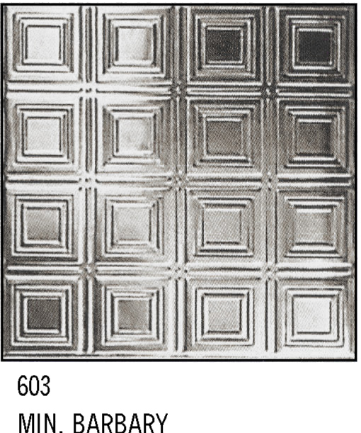Embossed Metal Tiles and Cornices